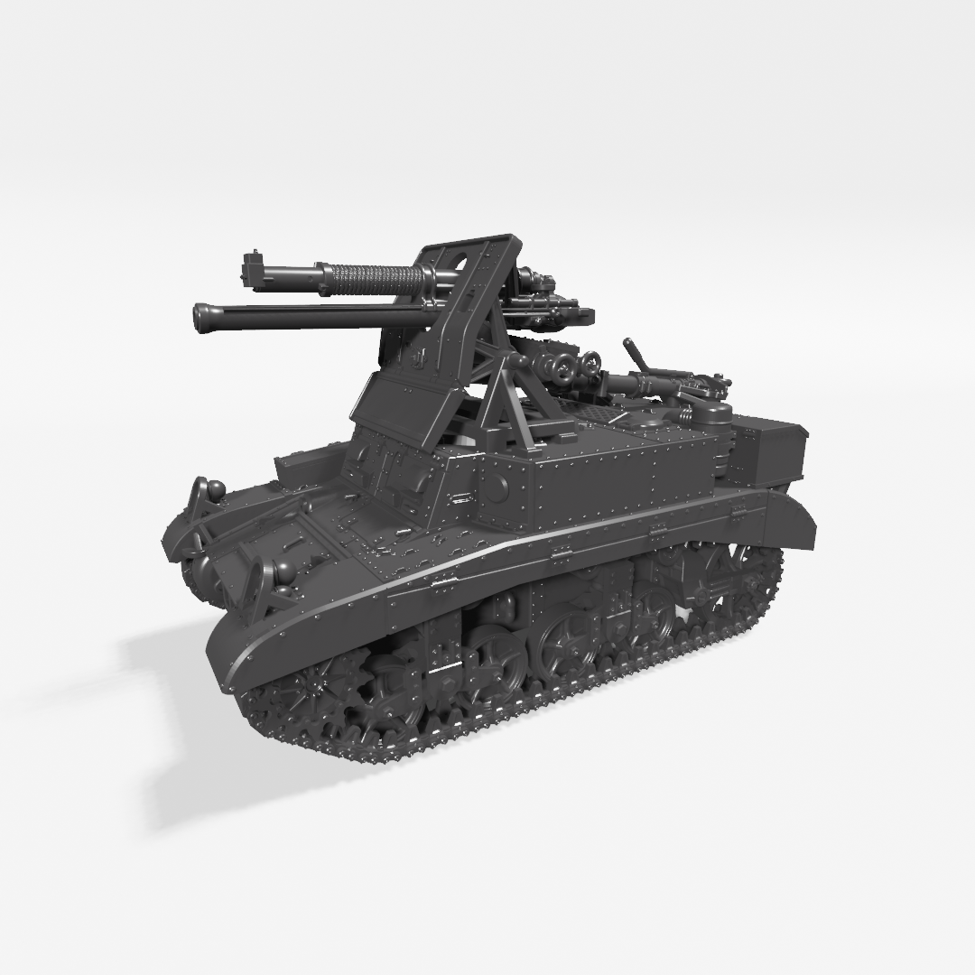 M3 Stuart SPG (18pdr) - US Army - wargame3d - 28mm Scale
