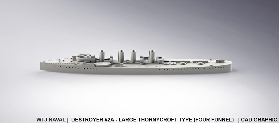 Destroyer #2A - Generic - Pre Dreadnought Era - Wargaming - Axis and A