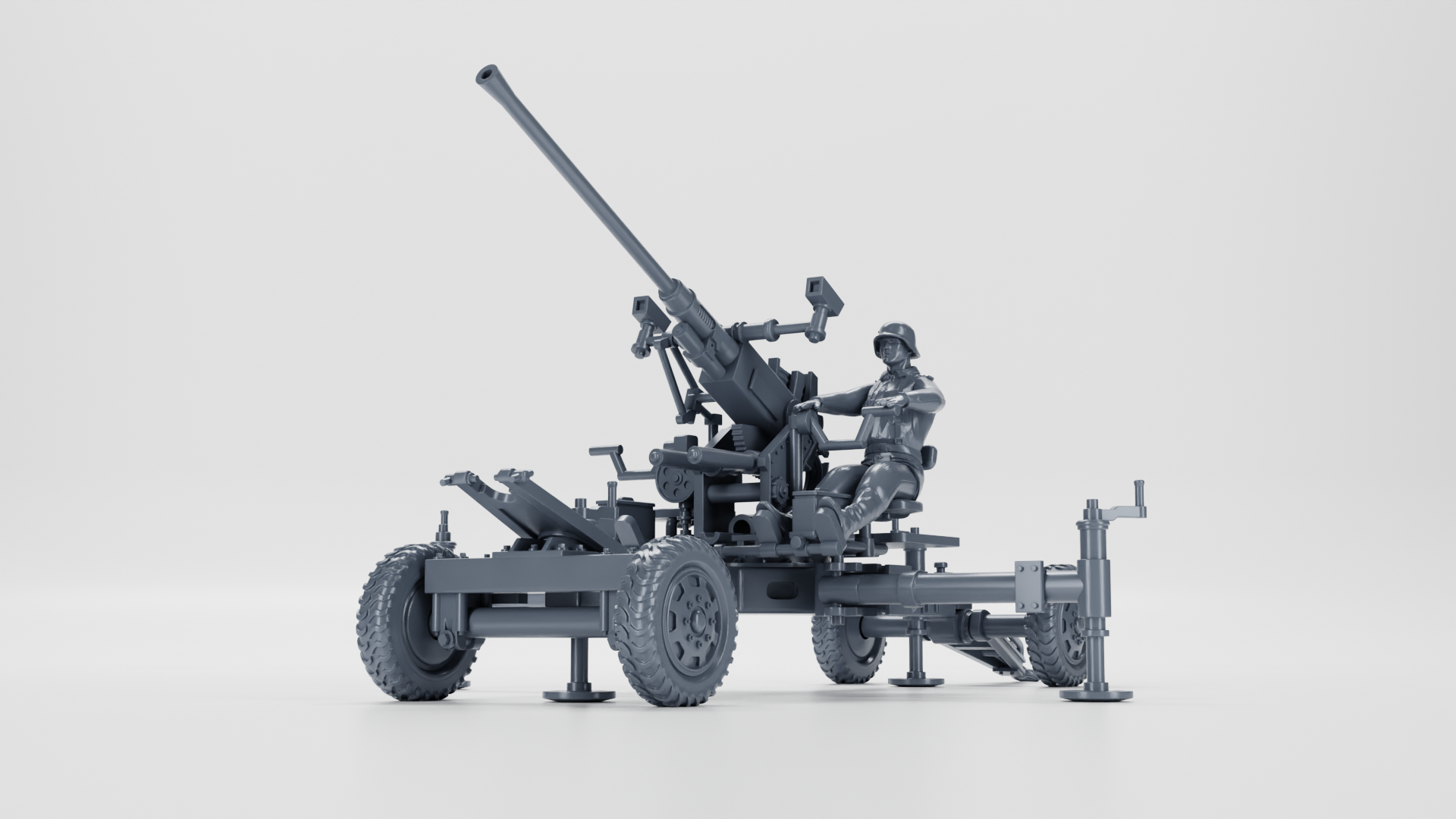AA gun Bofors 40mm Flak 28 - Other Nations Fighting Vehicles - 28mm Sc