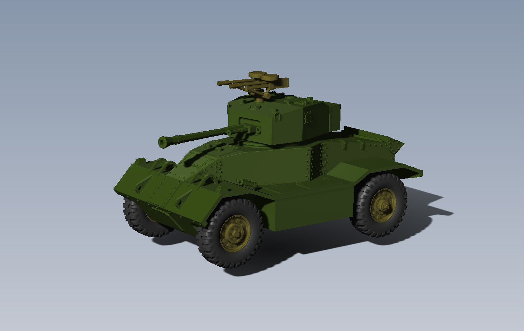 AEC Mk.III Armoured Car - UK Army - 28mm Scale - wargame3d