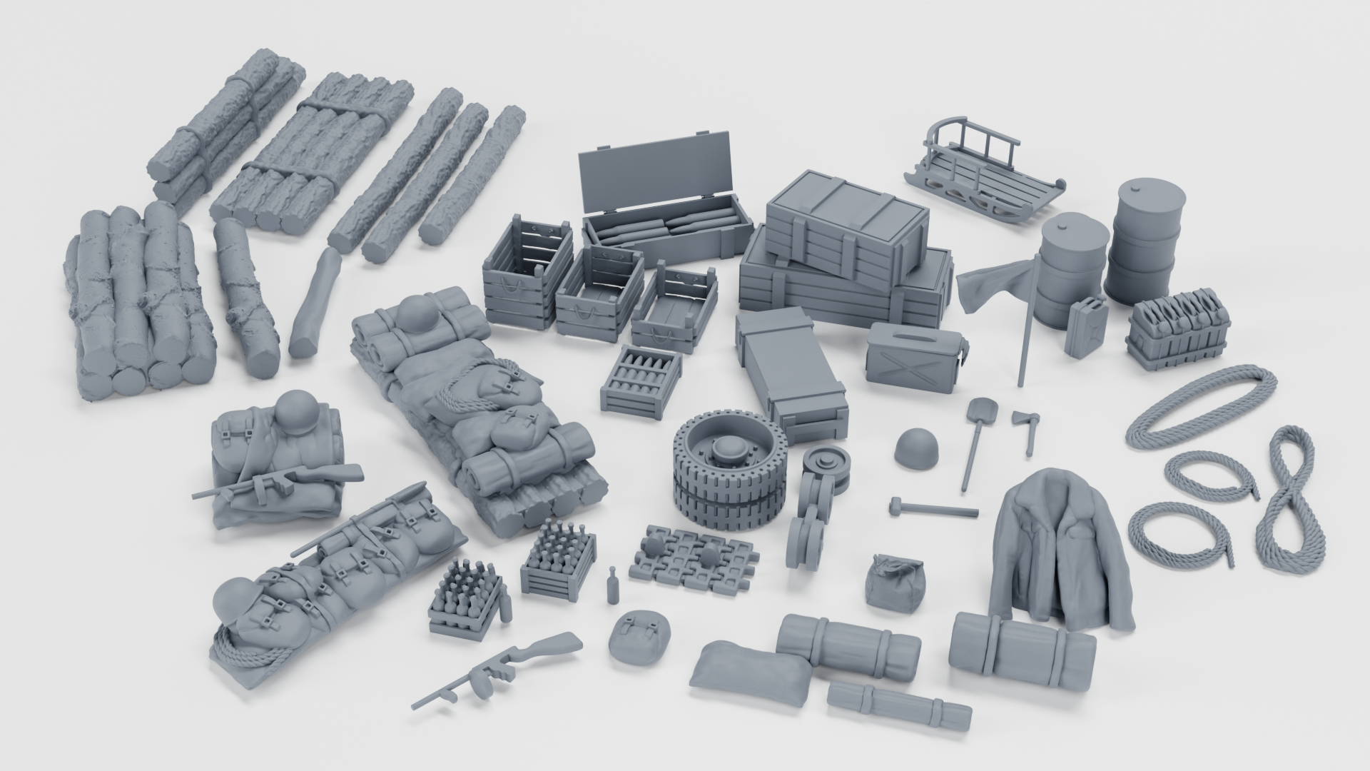 Stowage of WWII - wargame3d- 28mm Scale