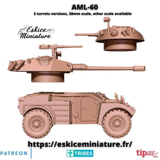 AML 60 - French Army - 15mm - Eskice Miniature