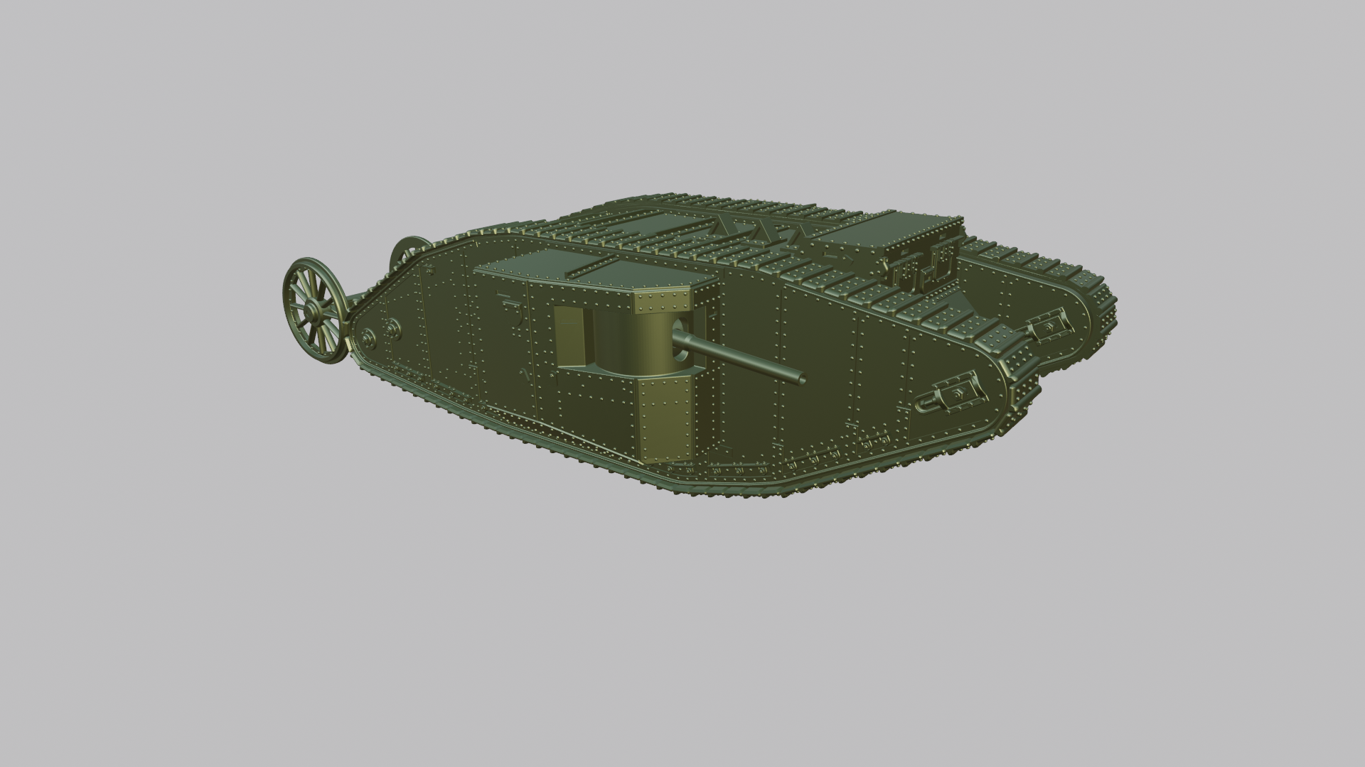 Tank Mark I - WWI - UK Army - wargame3d- 28mm Scale