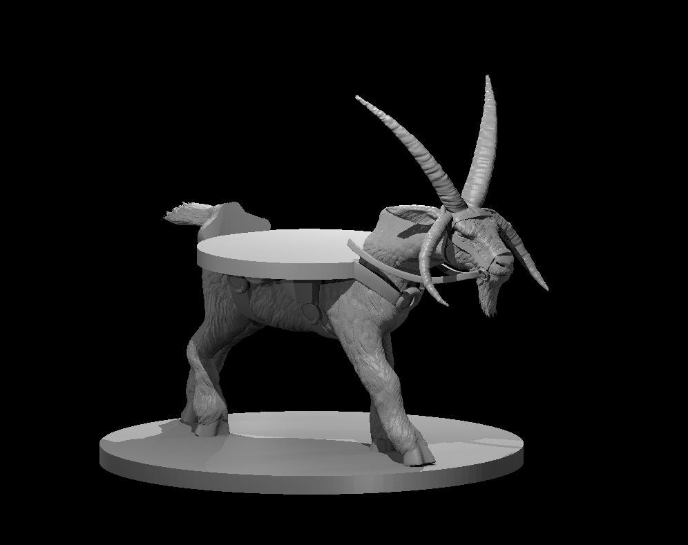 Giant Goat Mount W/Mini Mount - DND - Pathfinder - Dungeons & Dragons