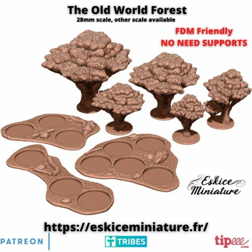 The Old World Forest - Other Nations - Scenery - 28mm - Eskice Miniatu
