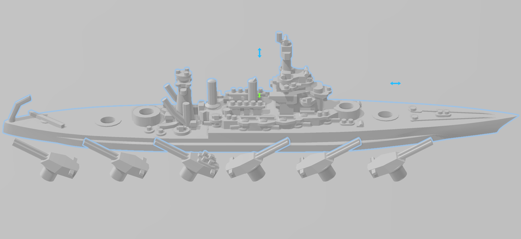 Colorado - US Navy - Rotating Turret - Wargaming - Naval Miniature