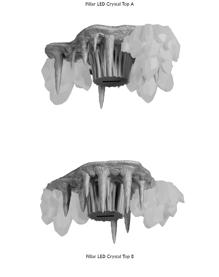 LED Crystal Pillar Tops - Lost Dungeons - DragonLock - DND - Pathfinde