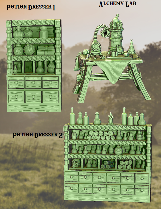 Potion Shoppe Scatter - Pathfinder - Dungeons & Dragons - RPG - Tablet