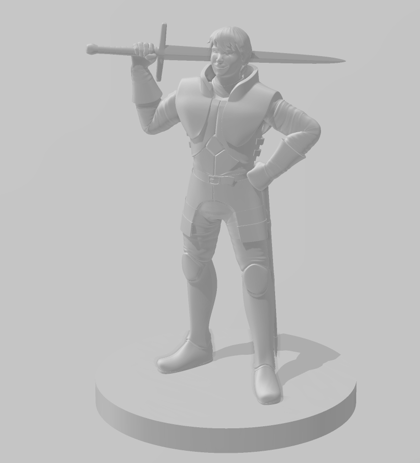 Human Male Fighter 5 - DND - Pathfinder - Dungeons & Dragons - RPG - T