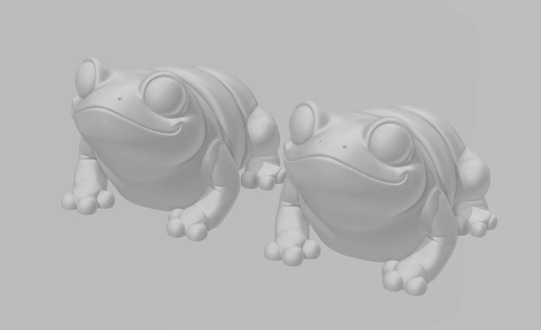 Tiny Frog - Articulated - Keychain - Desk Ornament - ZOU3D