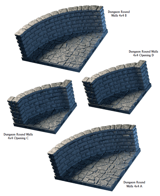 Rounded Walls - Lost Dungeons - DragonLock - DND - Pathfinder - RPG