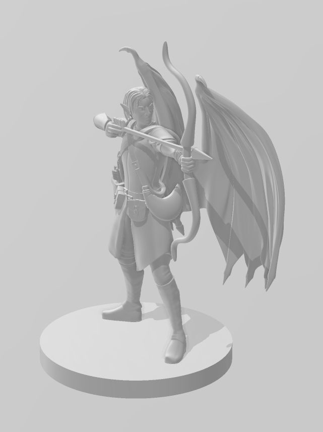 Elf Female Draconic Winged Ranger - DND - Pathfinder - Dungeons & Drag