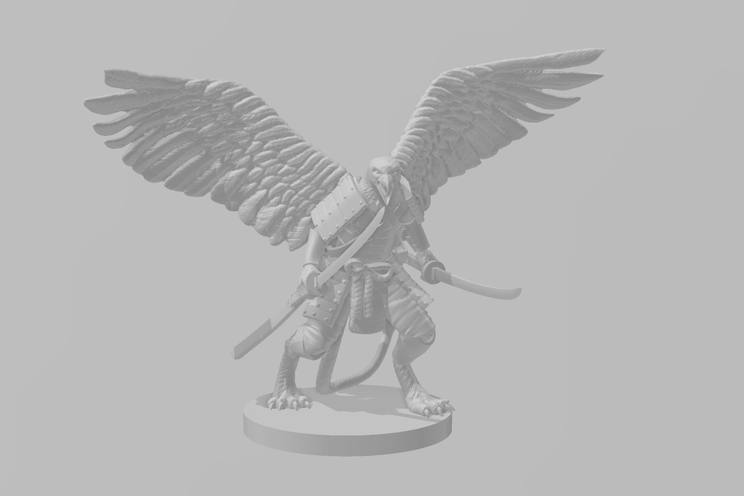 Griffon Folk Samurai - DND - Pathfinder - Dungeons & Dragons - RPG - T