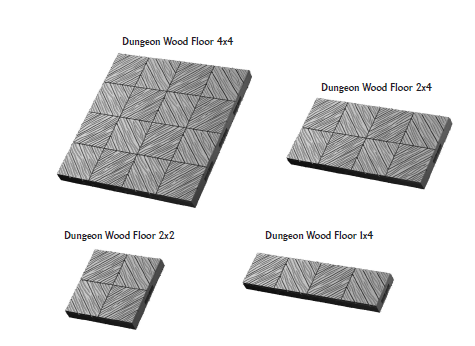 Dungeon Wood Floor - 28 mm / 1" - DragonLock - DND - Pathfinder - RPG