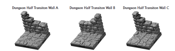 Lost Dungeon Transition Walls - 28 mm / 1" - DragonLock - DND - Pathfi