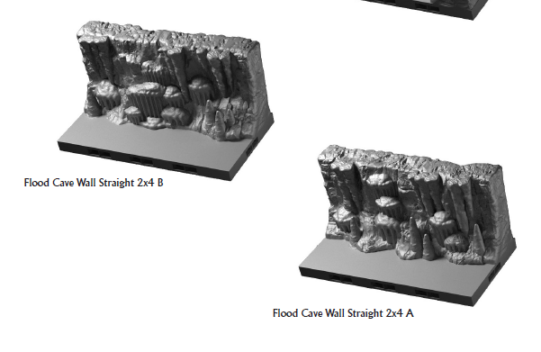 Flood Cave Straight Walls - 28 mm / 1" - DragonLock - DND - Pathfinder