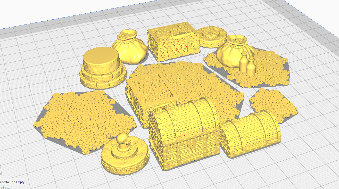 Treasure Piles - 28 mm / 1" - DragonLock - DND - Pathfinder - RPG - Du