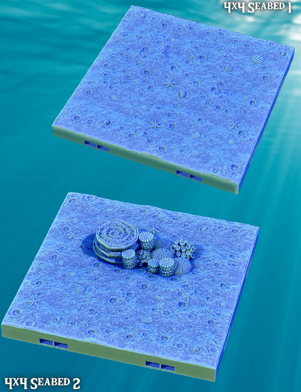 Seabed Coral Floors 4x4 - Pathfinder - Dungeons & Dragons - RPG - Tabl