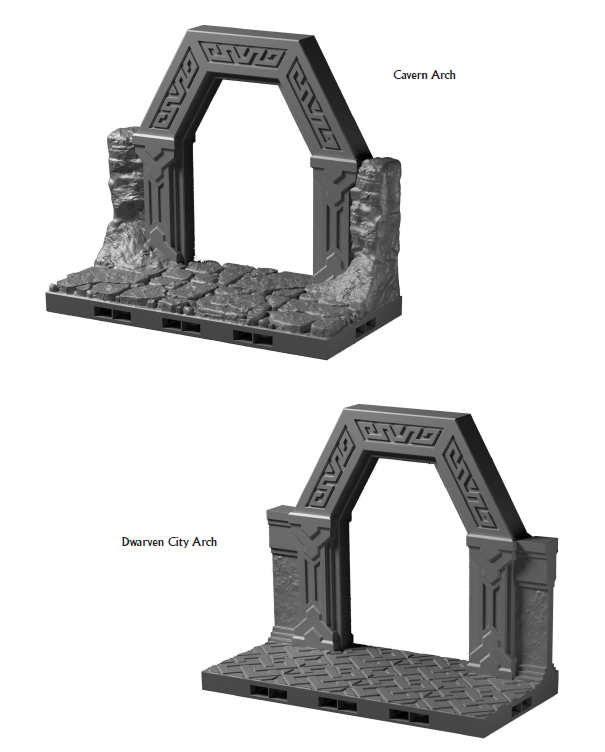 Dwarven Arches - 28 mm / 1" - DragonLock - DND - Pathfinder - RPG - Te