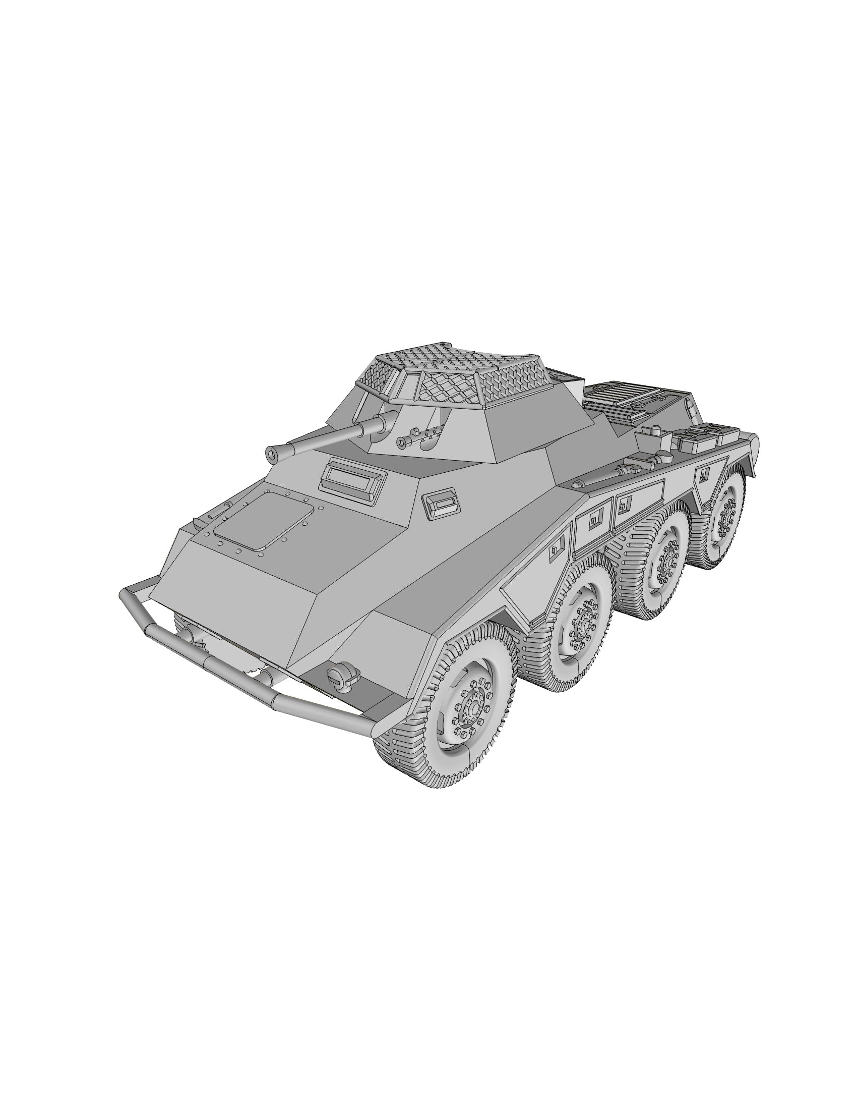 Sd.Kfz 234 1 - German Army - 28mm Scale - wargame3d