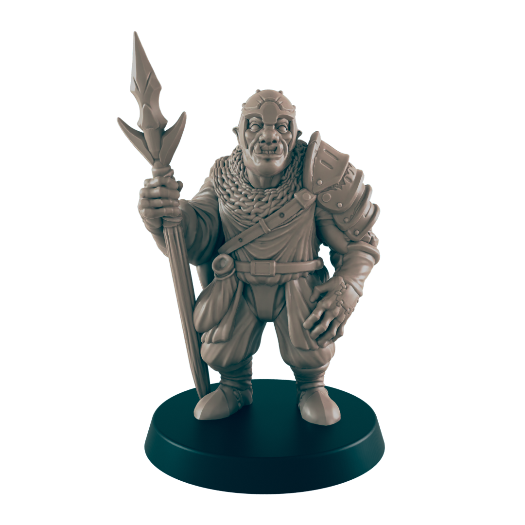 Half Ork Guardsman - Everyday Folk - Mini - EC3D - - Dungeons & Dragon