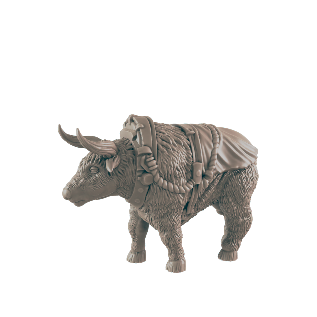 Hardened Oxen - Everyday Folk - Minis - EC3D - - Dungeons & Dragons