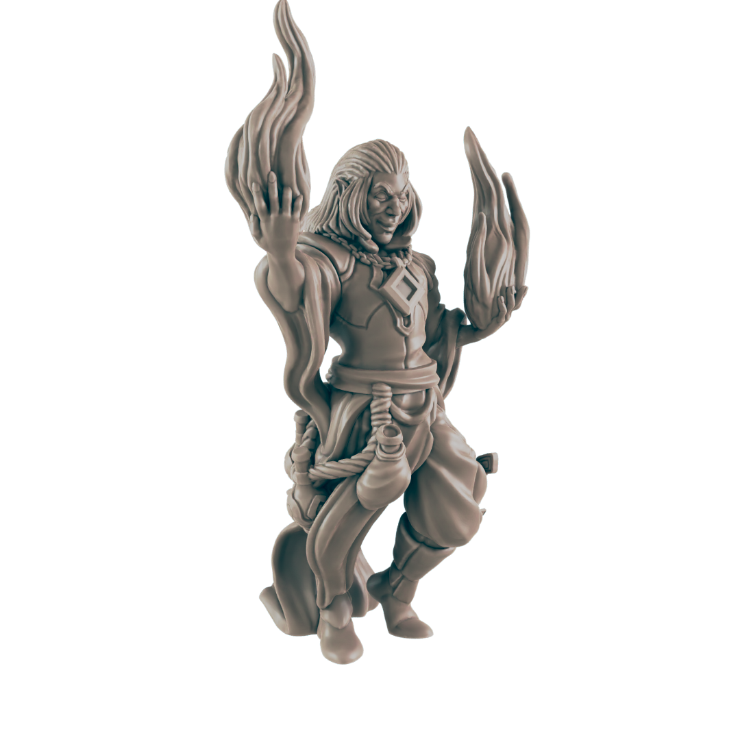 Warlock Elf Male - Everyday Heroes - Minis - EC3D - - Dungeons & Drago