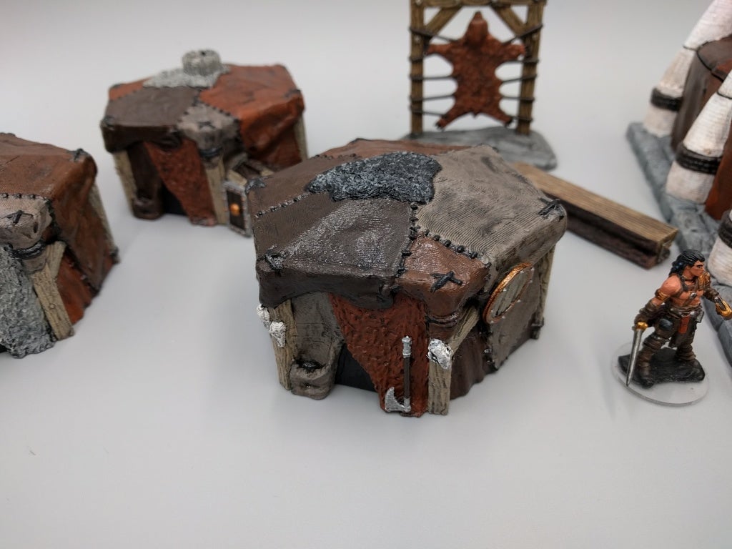 Tent Set of the Hero's Hoard Barbarian Village - DND - Pathfinder - Du