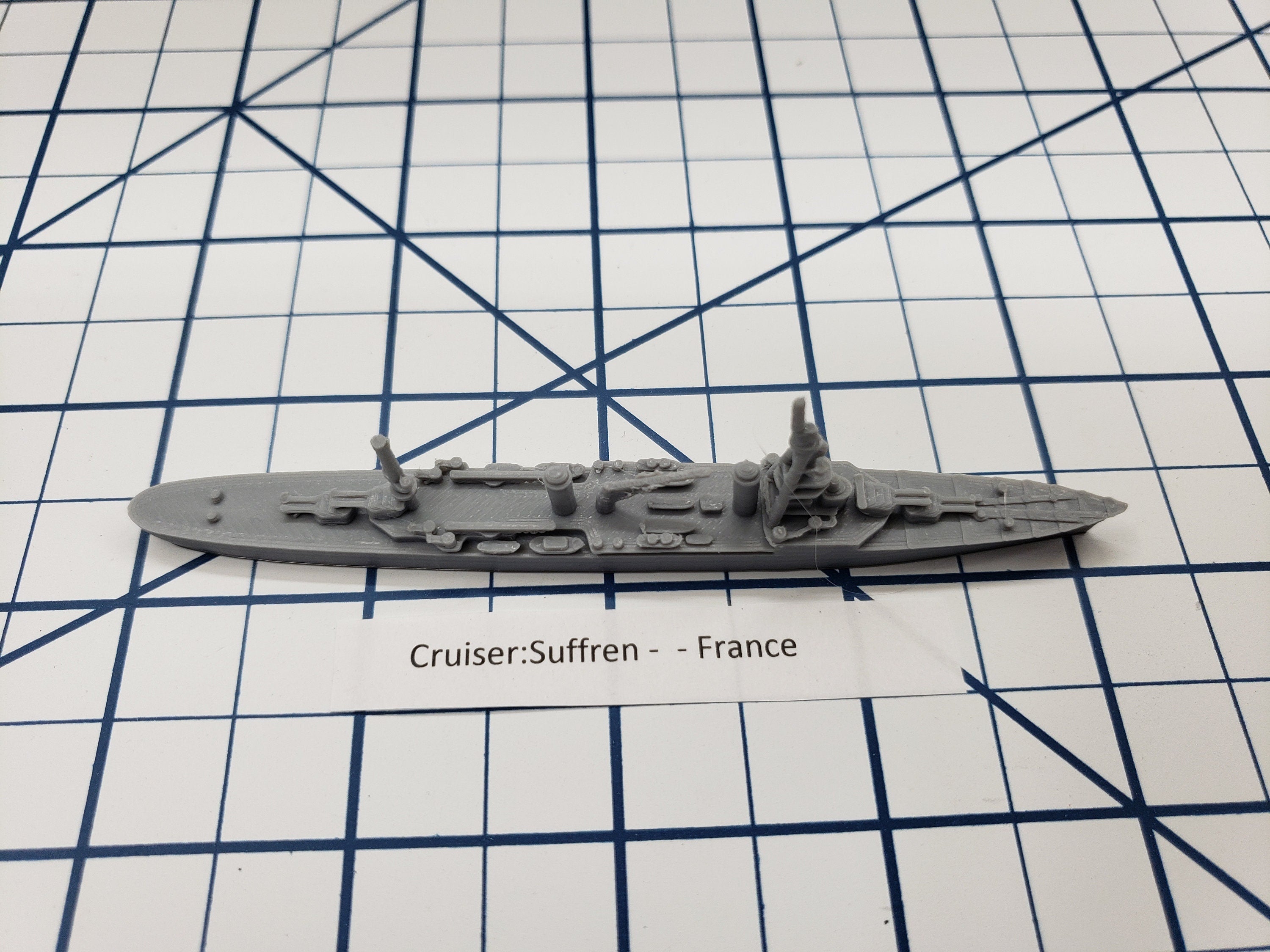 Cruiser - Suffren- French Navy - Wargaming - Axis and Allies - Naval M