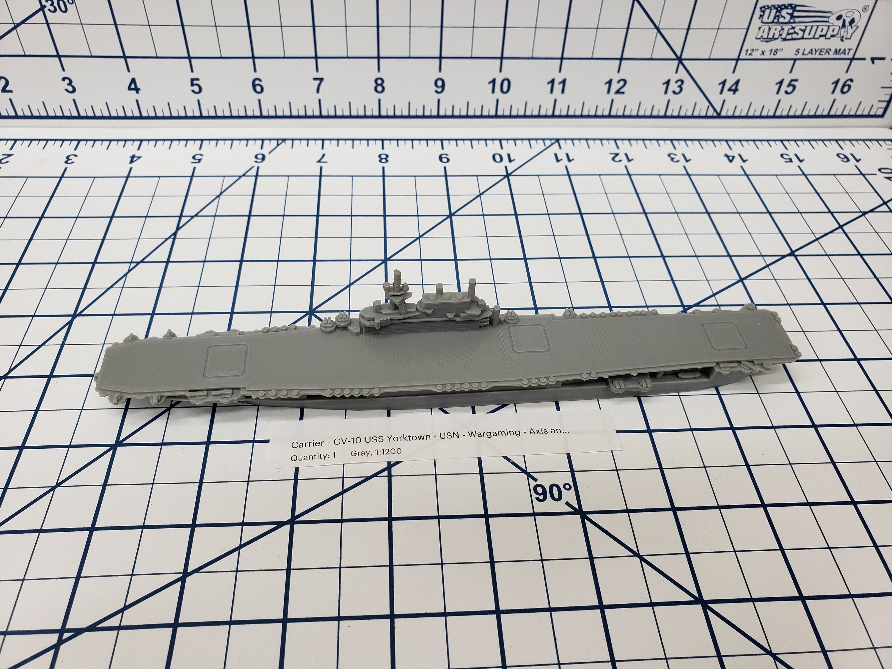 Carrier - Yorktown - USN - Wargaming - Axis and Allies - Naval Miniatu