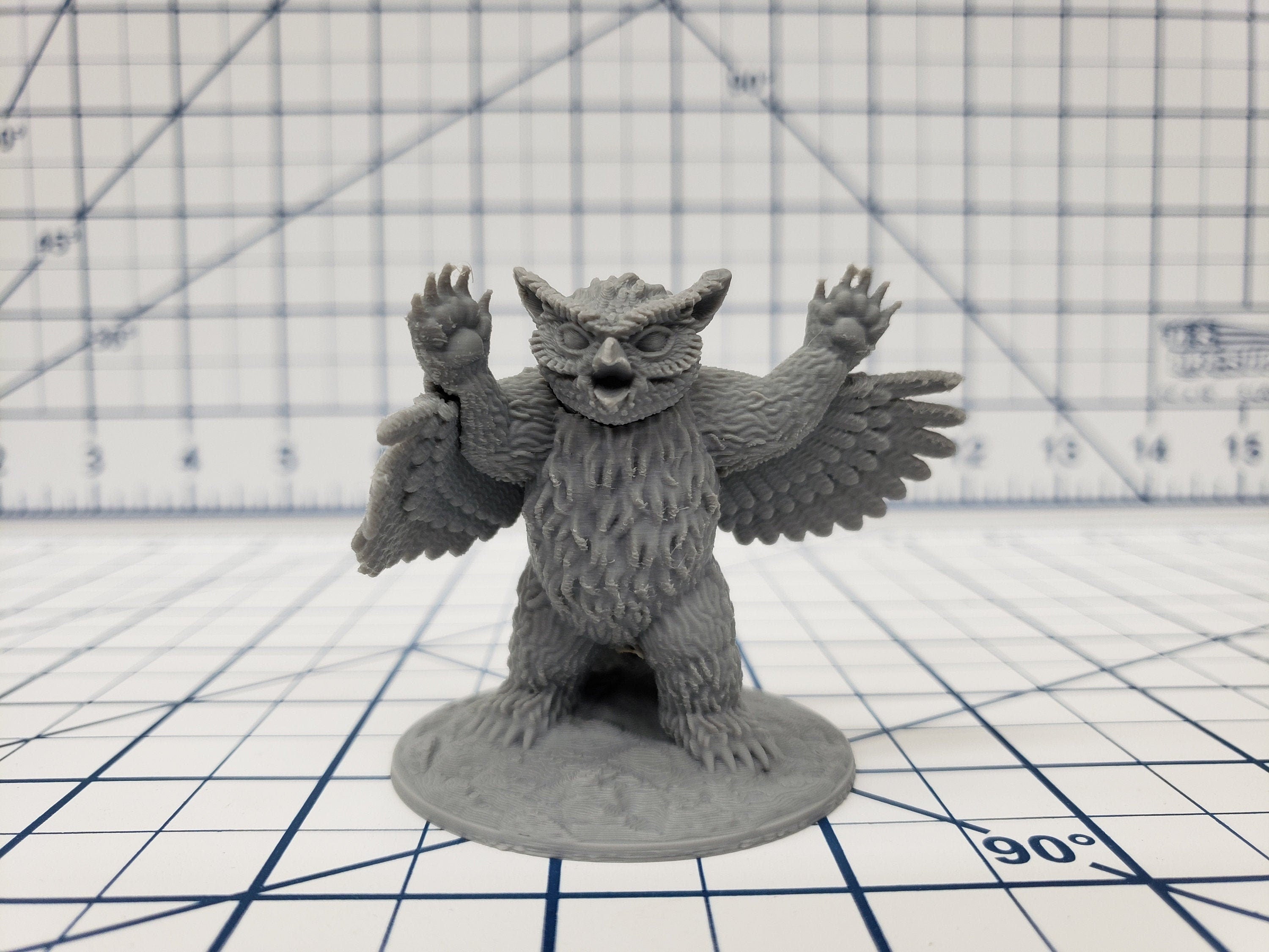 Owlbear Miniature - DND - Pathfinder - RPG - Dungeon & Dragons - Minia