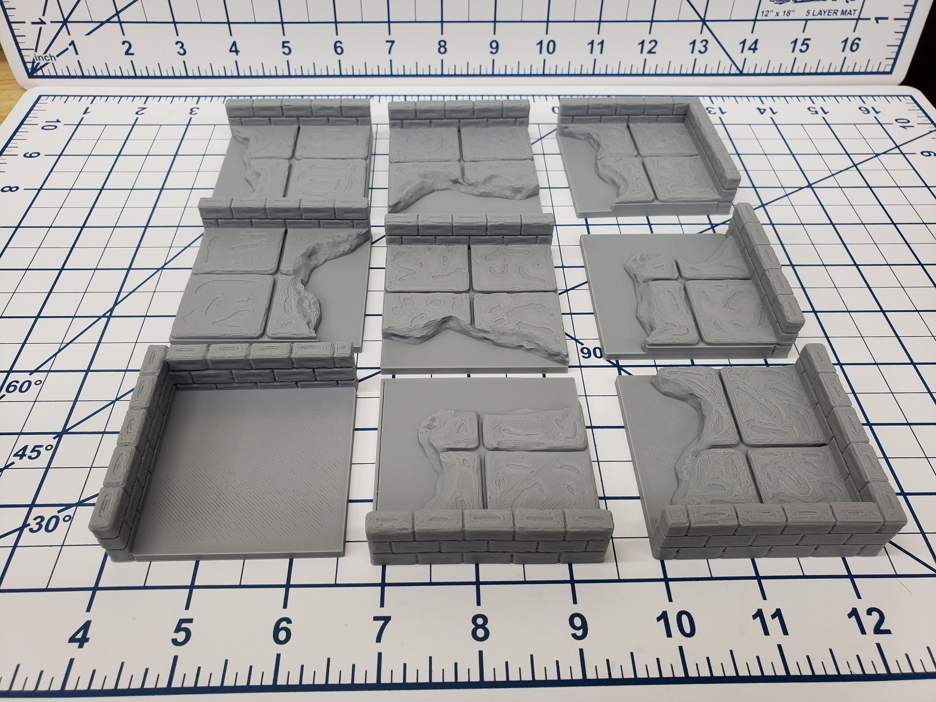 Water Wall Tiles - EC3D - DND - Pathfinder - Dungeons & Dragons - RPG