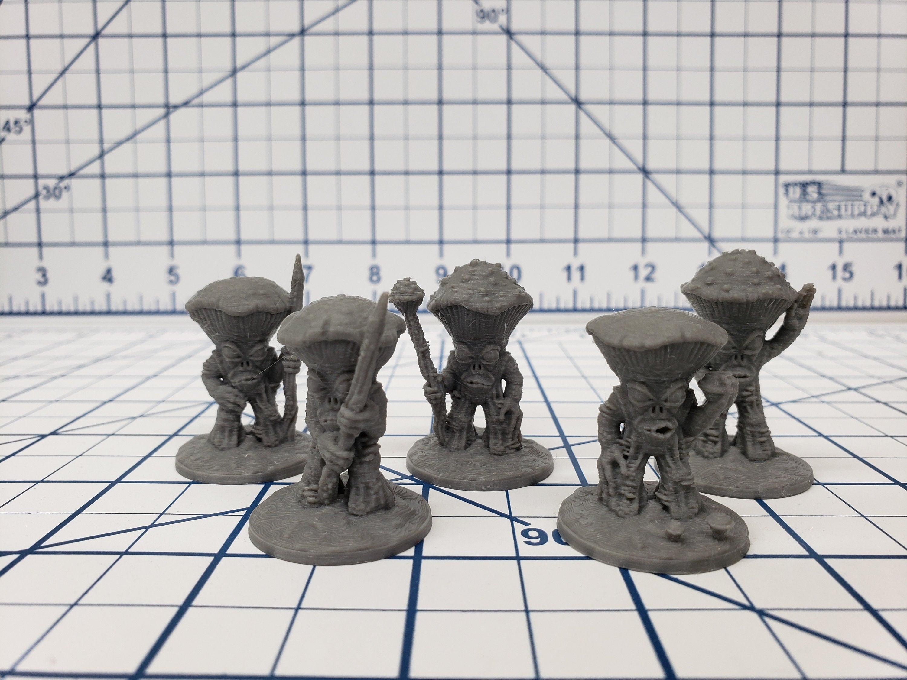 Set of 5 - Mushroomfolk - DND - Pathfinder - RPG - Dungeon & Dragons