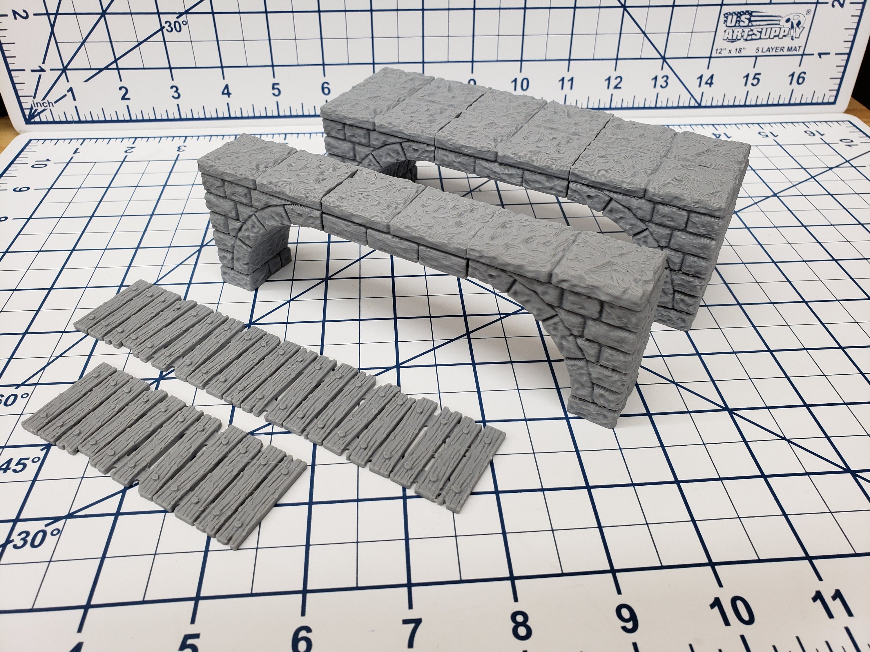 Dungeon Stone - Free Standing Bridges - Fat Dragon Games - DND - Pathf
