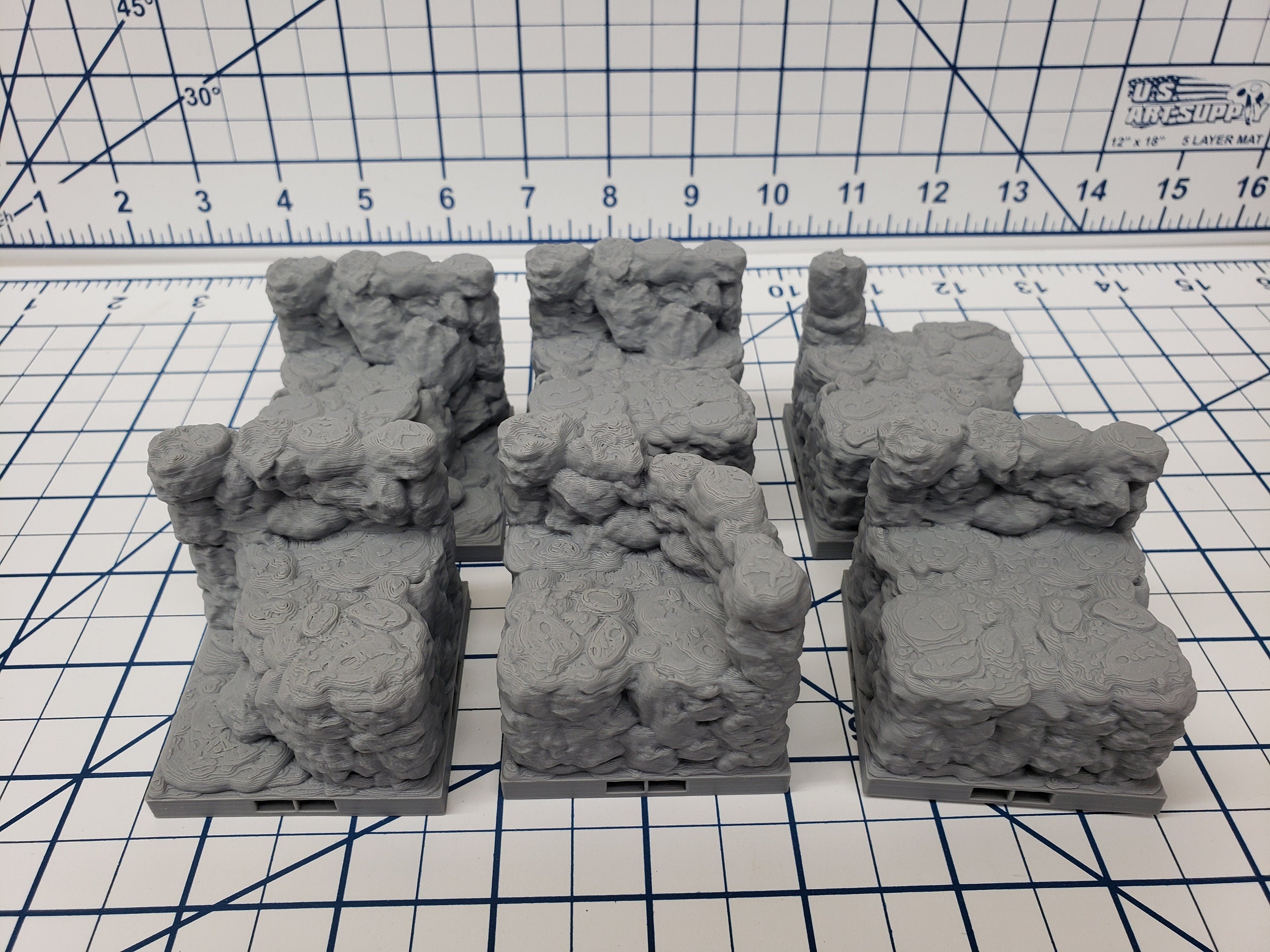 Caverns - Elevated Wall Tiles- DragonLock - DND - Pathfinder - RPG - D