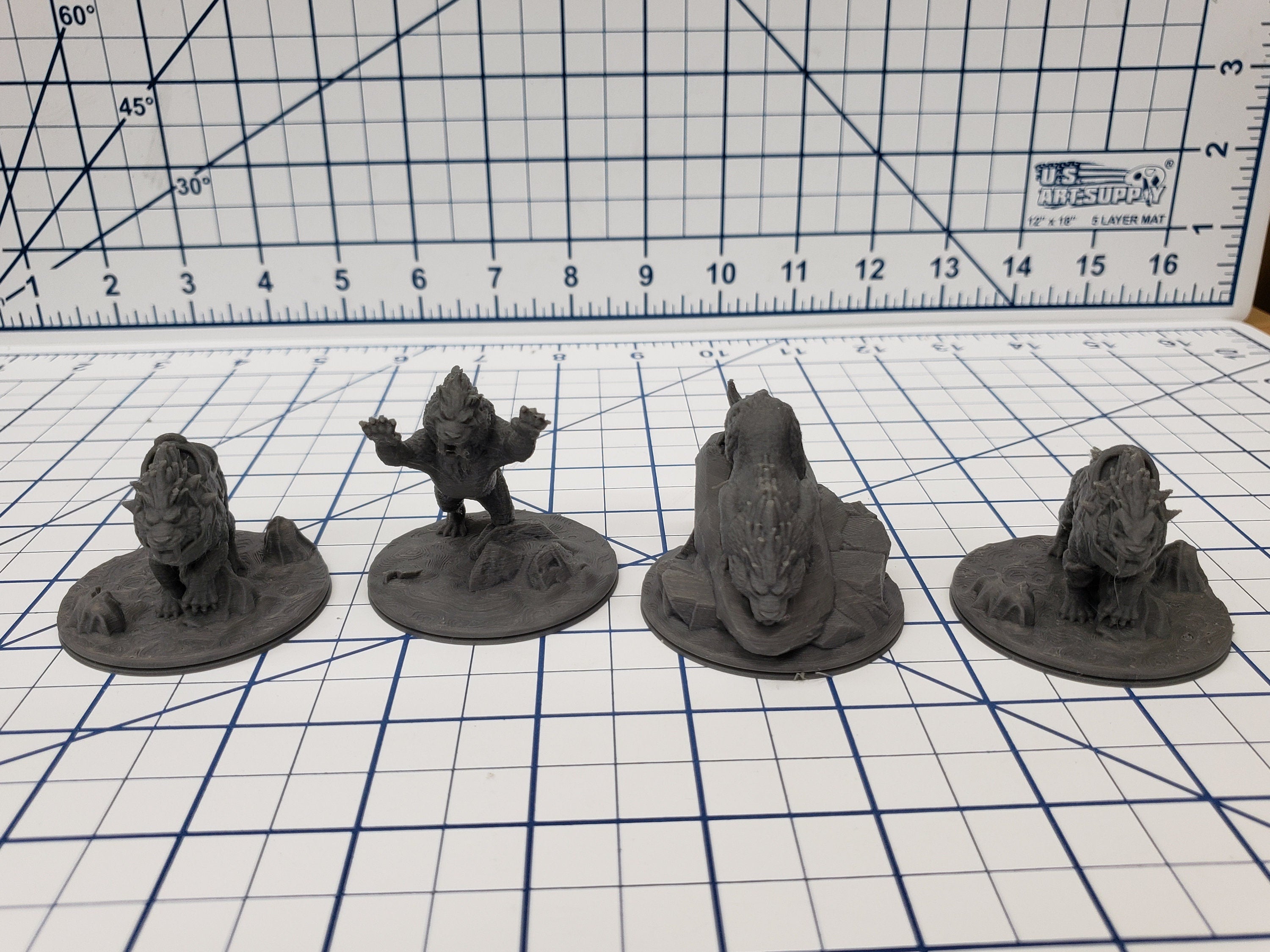 Wilds of Wintertide - Big Cats Minis - DND - Pathfinder - Dungeons & D