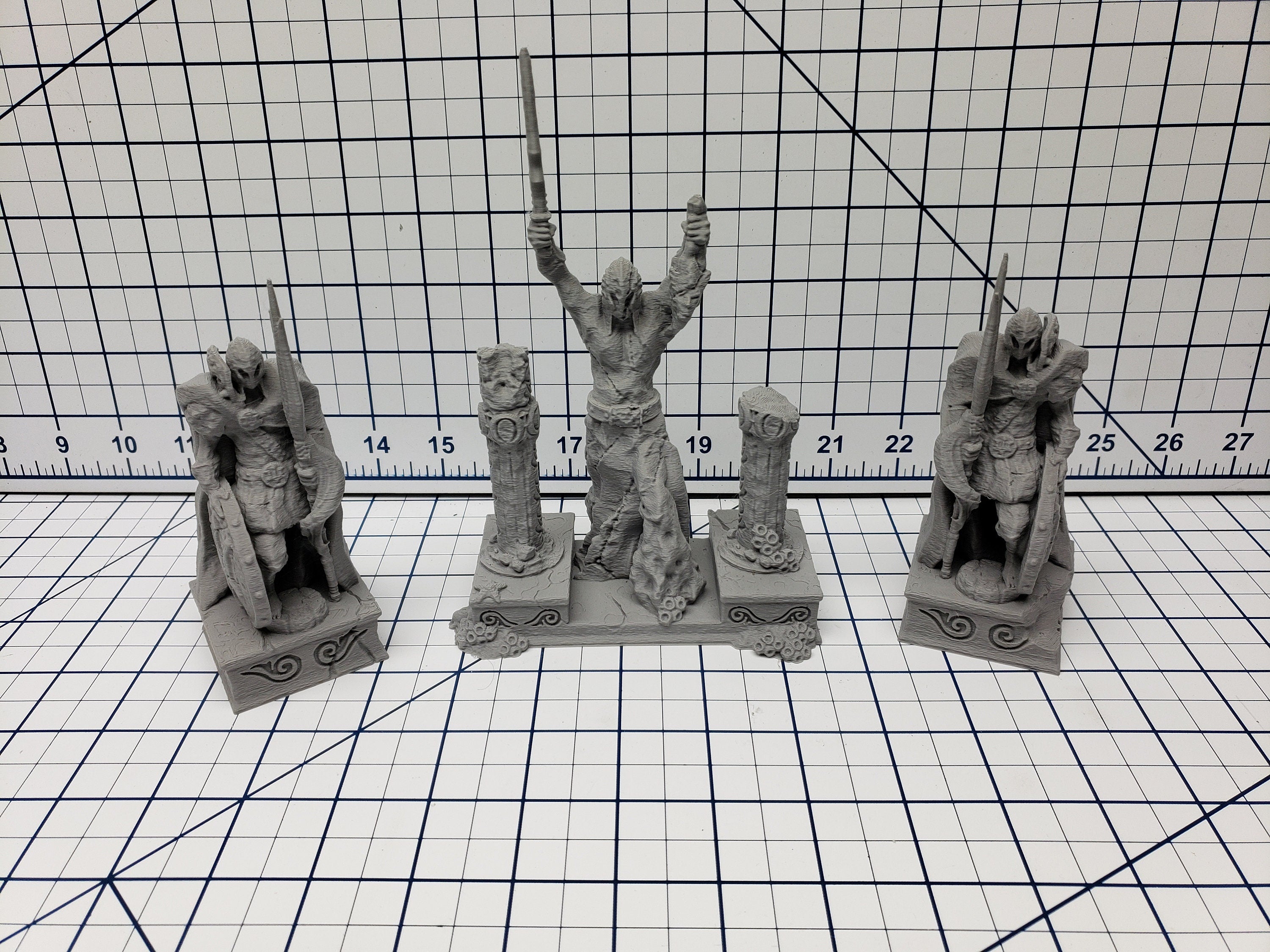 Warrior Altar and Statues - Atlantean Ruins - Savage Atoll - DND - Dun