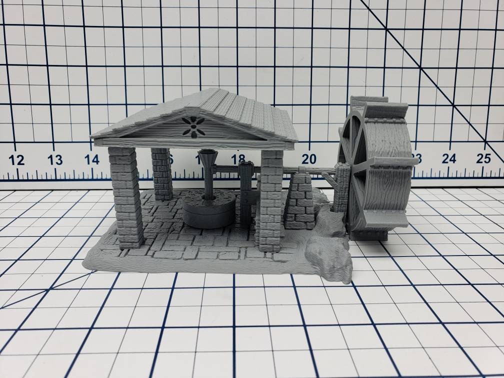 OpenForge Open Air Wheel Mill - Tabletop - DND - Pathfinder - RPG - 28
