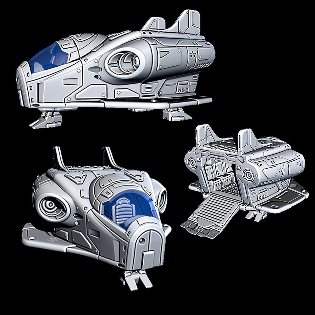 Shuttle - Novus Landing - Starfinder - Cyberpunk - Science Fiction - S