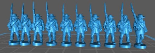 ACW Infantry , with hat and blanket roll - Great for Table Top War Gam