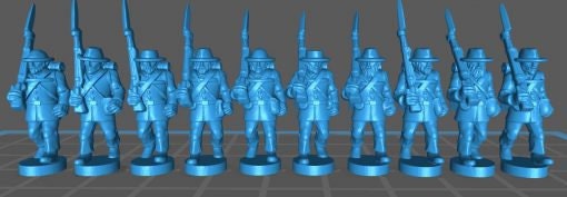 ACW Infantry , with hat and Backpack , Confederate - Great for Table T