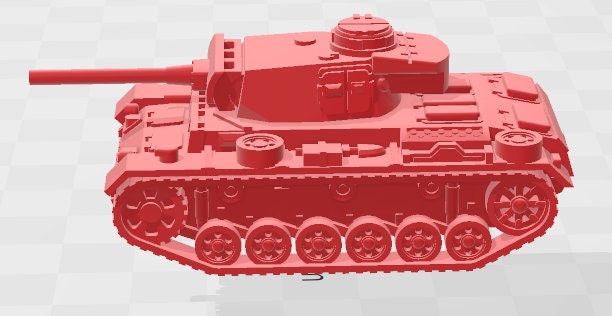 PZ III L w/turret - 1:100 scale - Germany - Tanks - Armored Vehicle