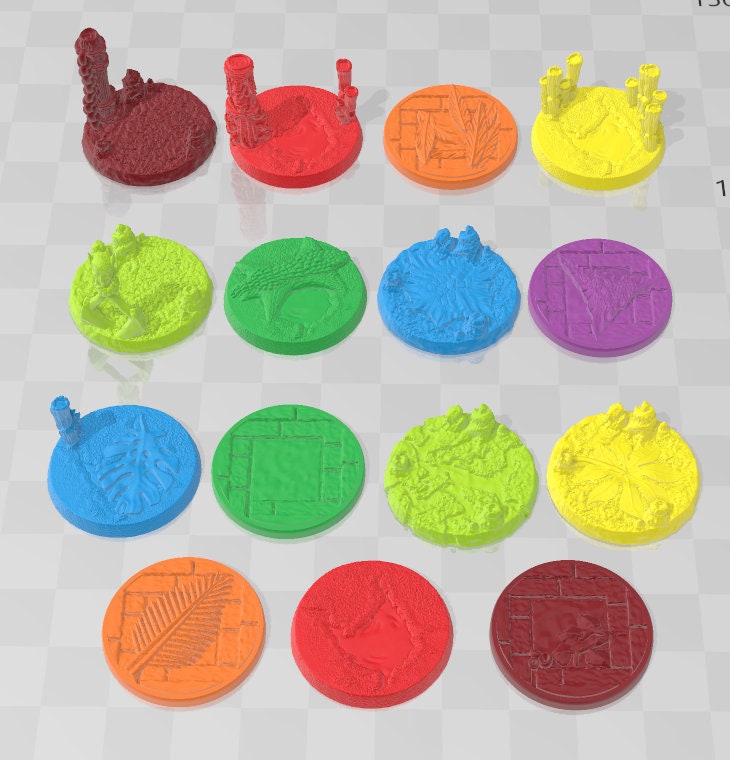 Miniature Bases Set - Aztlan - Pathfinder - Dungeons & Dragons -RPG- T