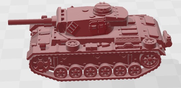 PZ-III-M w/turret - 1:100 scale - Germany - Tanks - Armored Vehicle