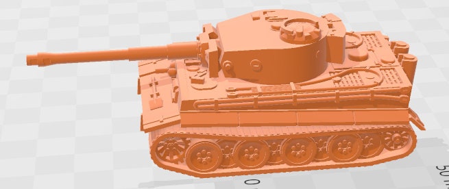 Tiger I w/turret - 1:100 scale - Germany - Tanks - Armored Vehicle - W