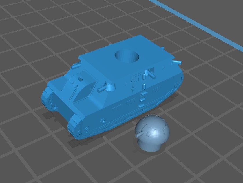 WW1 Fiat2000 w/turret - 1:200 scale - Italy - Tanks - Armored Vehicle