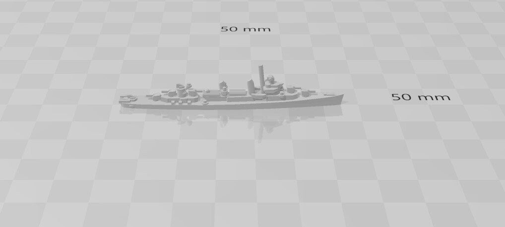 Destroyer - Fletcher Class V1 - USN - Wargaming - Axis and Allies - Na