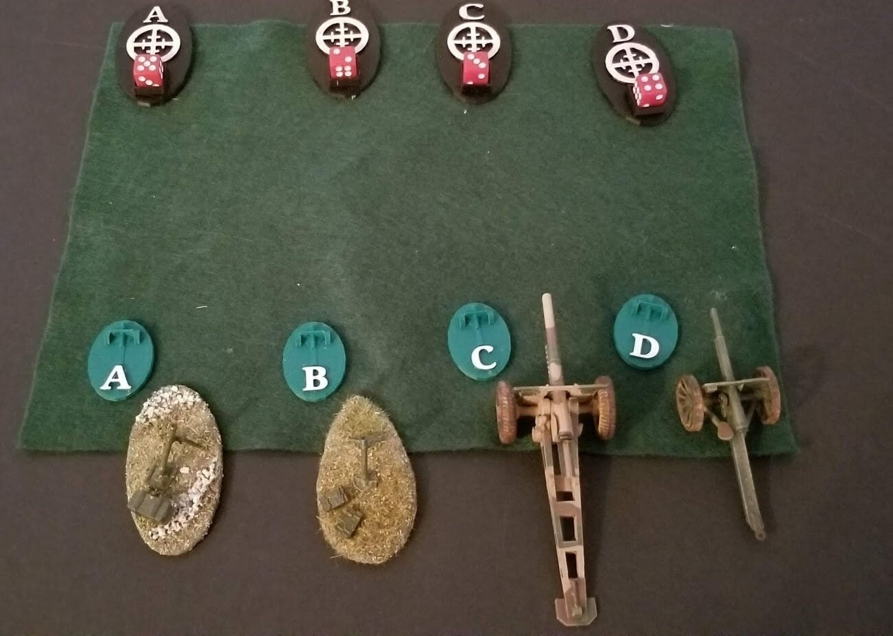 Artillery Target Markers Set - War Games And Dioramas - 28 mm - Bolt A