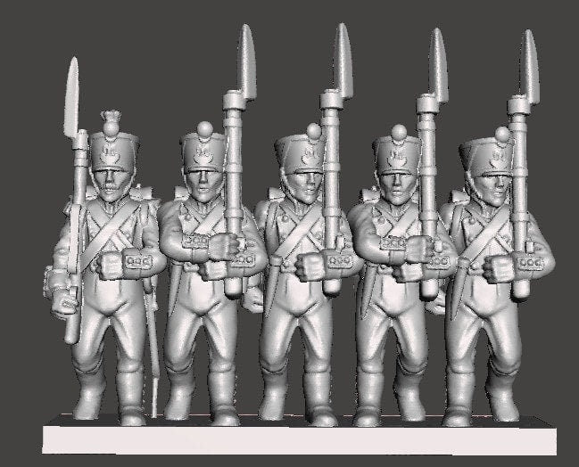 French line 1812-15 center coy - 15mm epic size - war games and dioram