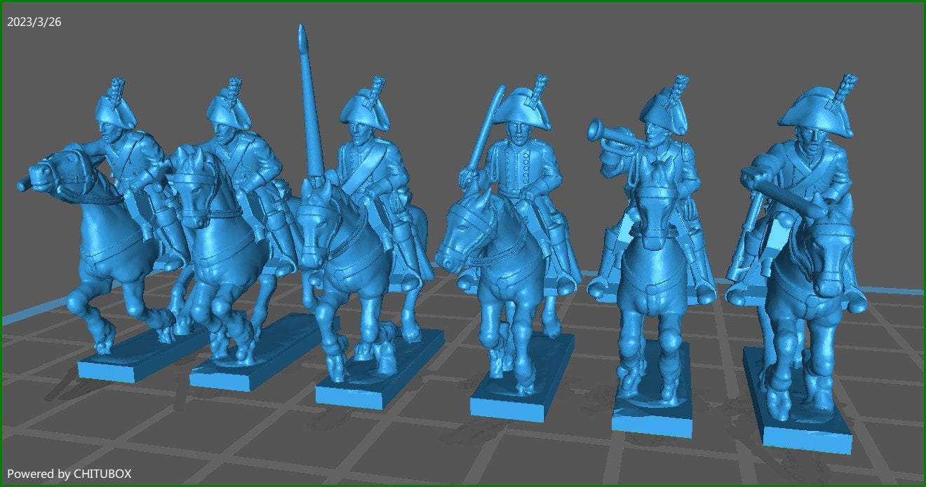 Prussian Dragoon rgt 1806-07 - 6 Minis - Epic 15 mm Scale - Tabletop W